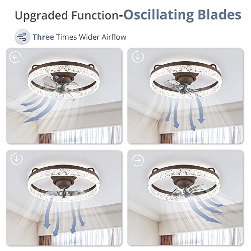 Snapklik.com : LEDIARY 20 Inch Modern Ceiling Fans