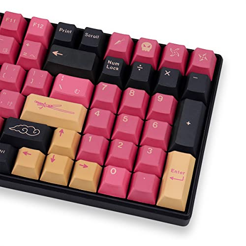 Red Samurai Keycaps 129 Keys Cherry Profile PBT Keycaps Set Fit for ...