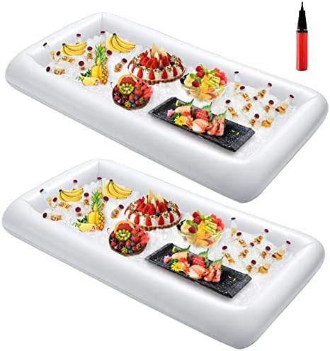 Amazon.com: JOYIN 2 Pack Inflatable Serving Bars with Drain Plug ...