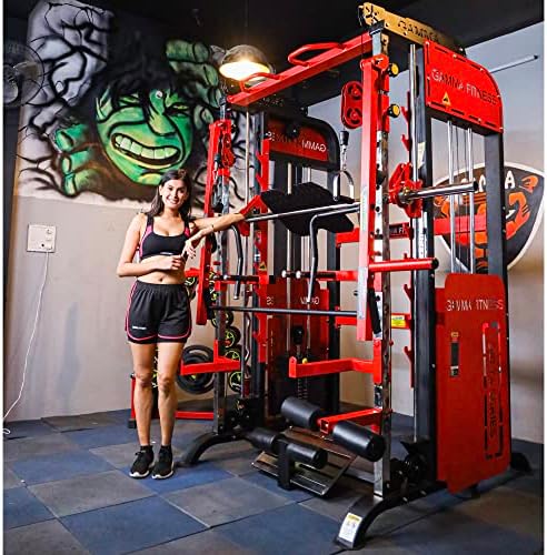 GAMMA FITNESS FTS-101 Multi Gym Functional Trainer with Smith Machine ...
