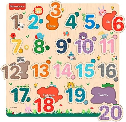 Fisher Price Wooden Counting Number Montessori Educational Pre-School ...