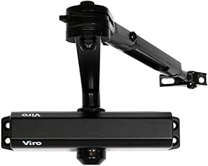 Viro 128.13.2.211 Door Closer, Adjustable Arm, Multi-Strength, Black ...