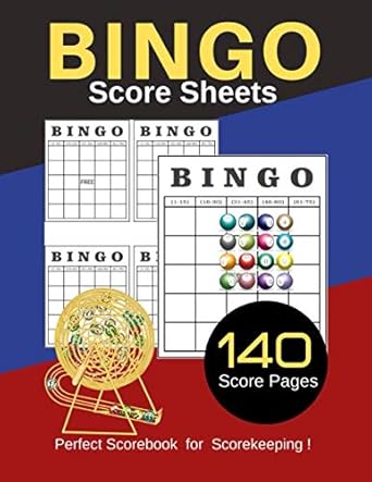 Bingo Score Sheets: Blank Bingo Grid Score Record, Bingo Game Record ...