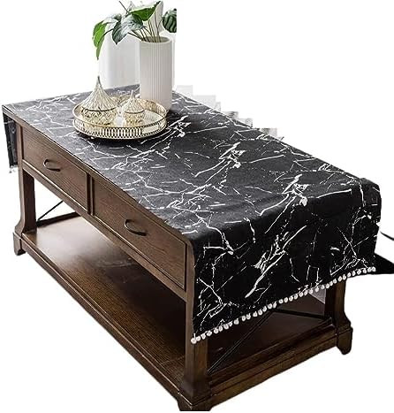 DHAEY Coffee Table Cloth Rustic Style Living Room Center End Table ...