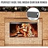 Amazon.com: Adjustable Fireplace Curtain Rod Kit- Black Fireplace Rod ...
