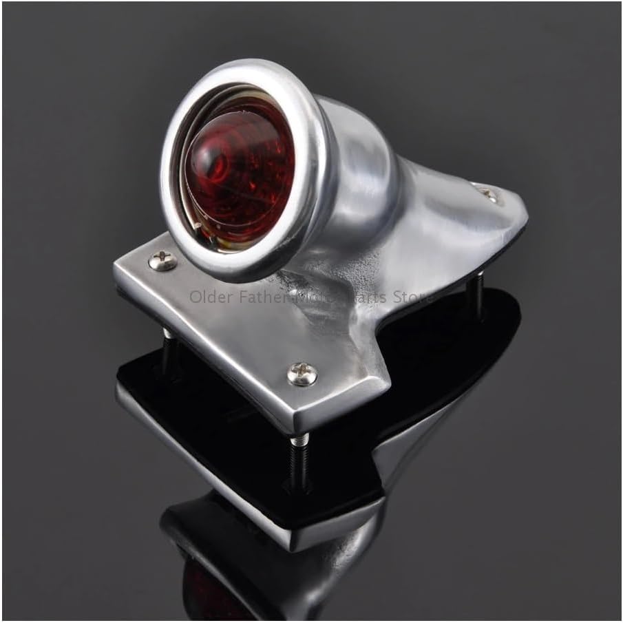 Amazon.com: VrAre Motorbike Tail Light Chrome Motorcycle Round LED Tail ...