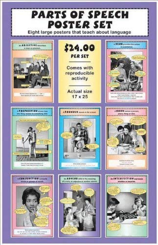 Amazon.com: Parts of Speech Poster Set: 9781593636753: Cottonwood Press ...