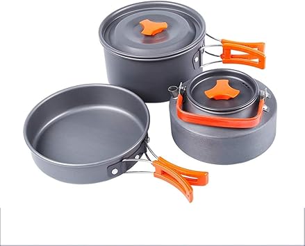 Amazon.com: NEWCES Camping Cookware Portable Lightweight Cooking Set ...