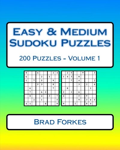 Buy Easy & Medium Sudoku Puzzles Volume 1: 200 Easy & Medium Sudoku ...