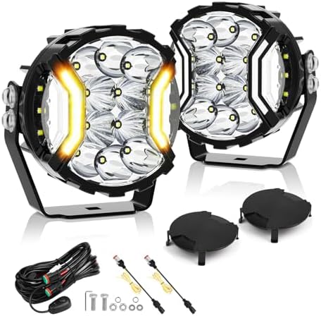 Amazon.com: MICTUNING 5" Side Shooter Light Bar, 5Inch 180W Round ...