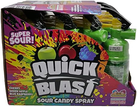Amazon.com : Kidsmania Quick Blast Sour Candy Spray- Case Of 12 ...