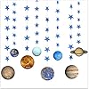 Amazon.com: Galaxy Solar System Hanging Paper Decoration (8 Strings X 4 ...