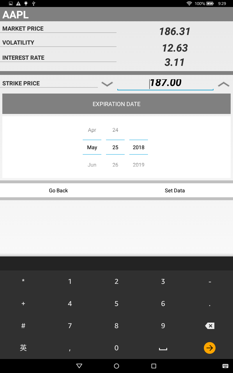 Options Calculator Pro - App on Amazon Appstore