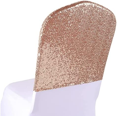 Amazon.com: SquarePie Chair Back Covers, 10 PCS Glitter Silver Sequin ...