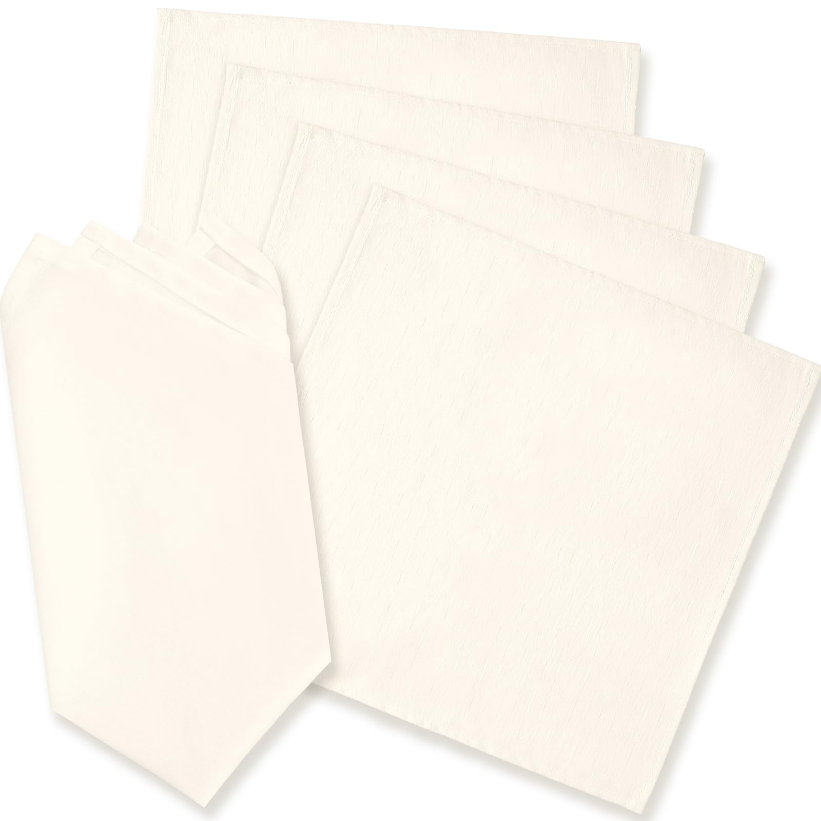 Bonuci 5 Pcs Pocket Square 15 x 15 Inch Linen Handkerchief for Men ...