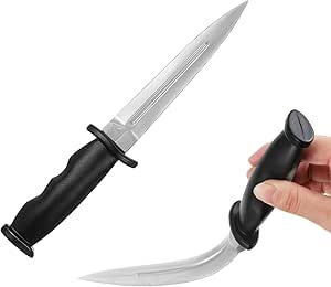 Suilung 2 Pcs Rubber Martial Art Training Knife Fake Knife Rubber ...