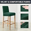 Amazon.com: SONNACH Velvet Counter Stool Pub Chair Covers - Removable ...