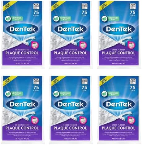 Amazon.com : DenTek Cross Flosser Plaque Control Floss Picks Variation ...