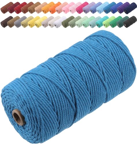 GOHOF Macrame Cord 3mm x 150m Premium Cotton Macrame Rope, 4 Strand ...