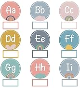 Amazon.com: 126pcs Word Wall Bulletin Board Set Boho Rainbow Alphabet ...