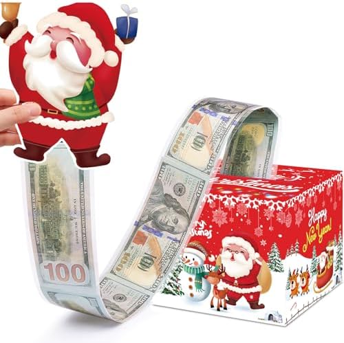 Amazon.com: Meiidoshine Christmas Money Box for Cash Gift Pull ...