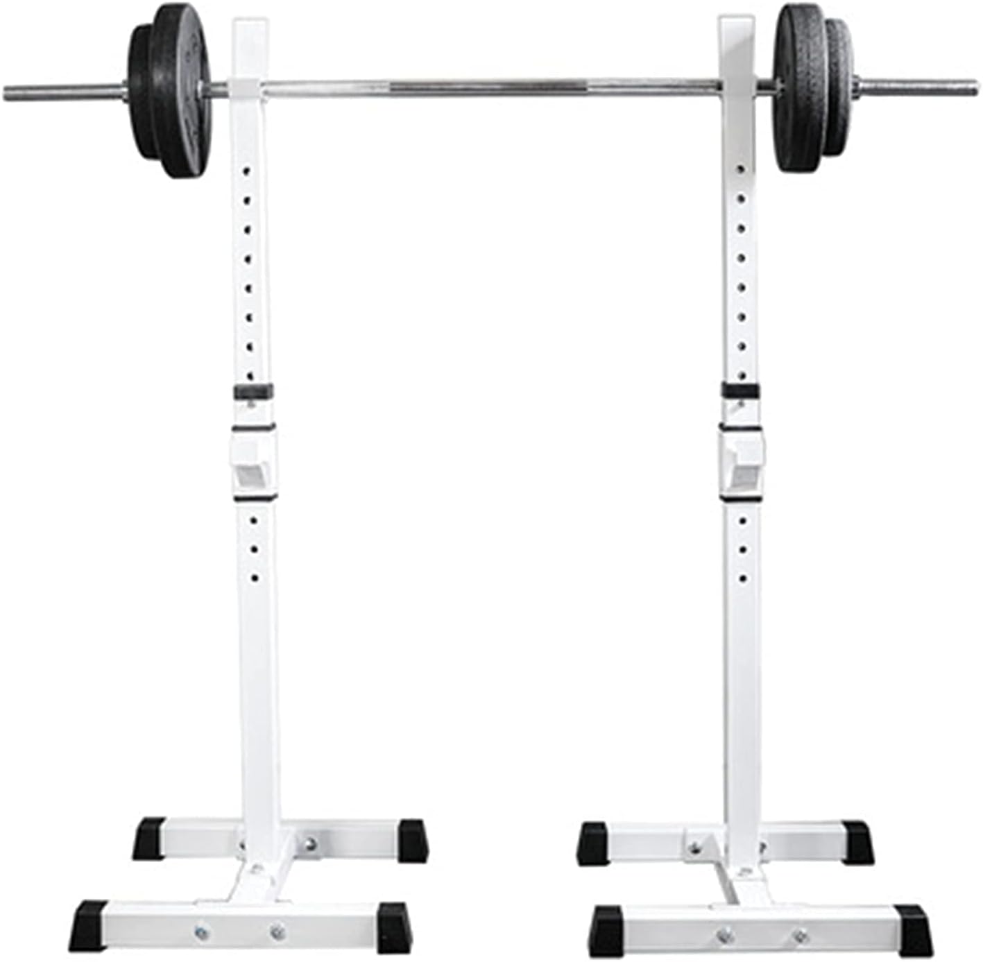 Amazon.com : Weightlifting frame Barbell Rack Stand Squat Rack Cap ...