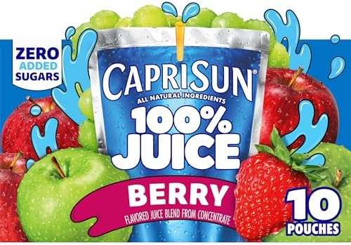 Amazon.com : Capri Sun 100% Berry Juice Ready-to-Drink Juice (10 ...