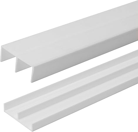 Amazon.com: 3/4" Panel Sliding Door Track - 48" White Plastic Upper ...