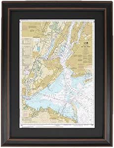 Amazon.com: Framed Nautical Chart 12327 : New York Harbor - Poster Size ...