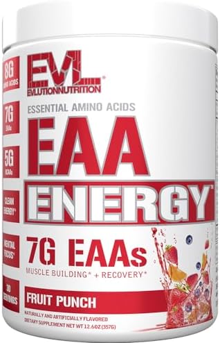 Evlution Nutrition EAA Energy - Pre & Post Workout Powder - Muscle ...