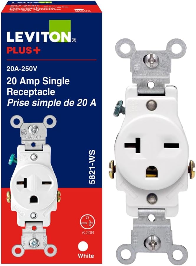 Leviton Single Receptacle Outlet Commercial Specification Grade Smooth ...