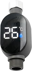 Amazon.com: Led Digital Display Temperature Gauge Shower Temperature ...