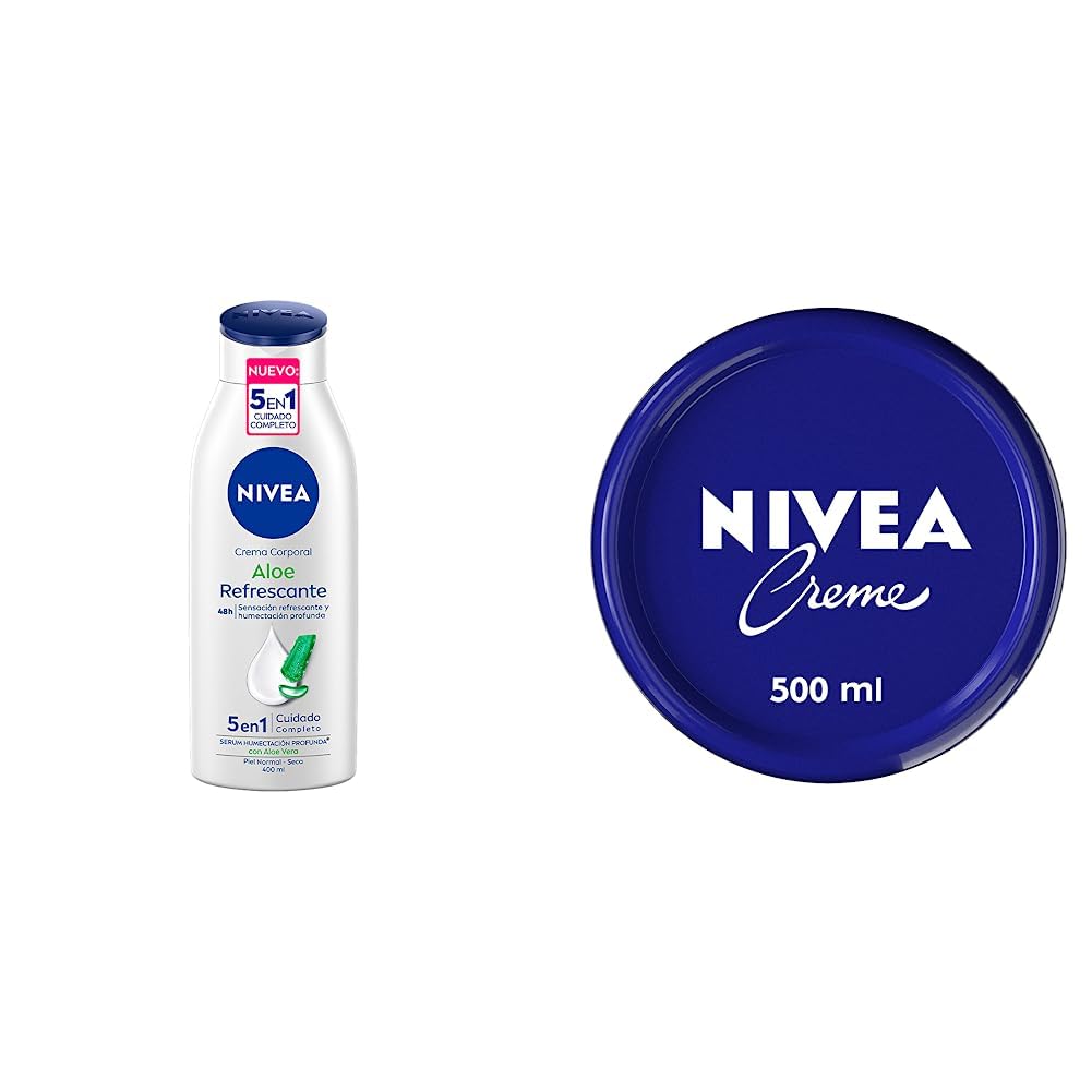 NIVEA Crema Corporal humectante Aloe Vera Refrescante (400 ml) + Creme ...