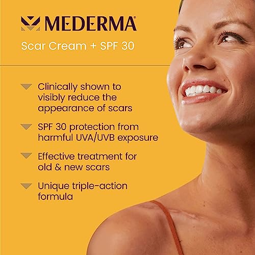 Mederma Scar Cream Plus SPF 30, Sunscreen, Protects from Sun Damage ...