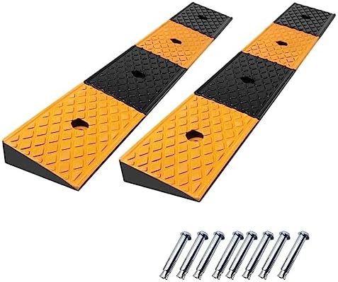 Amazon.com: 2 Pack 2" Rubber Curb Ramps Heavy Duty Driveway Curb Ramp 3 ...