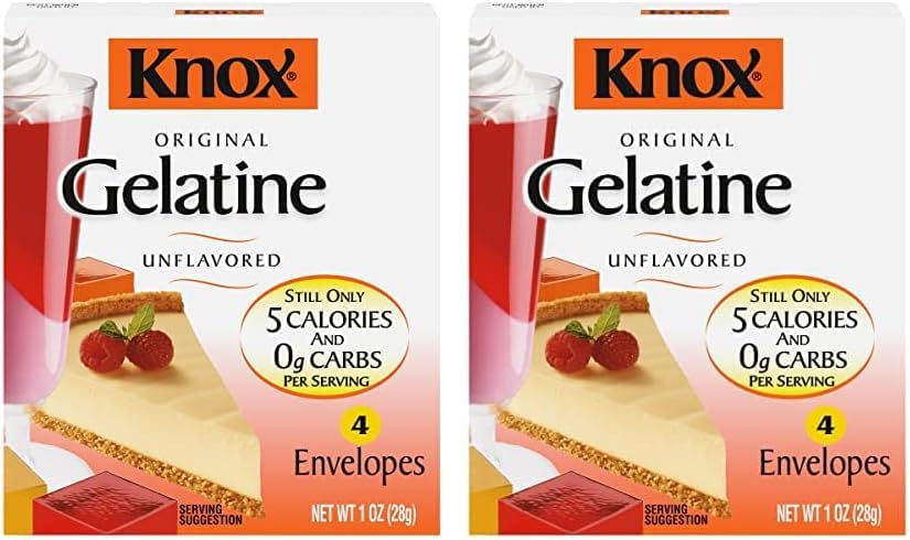 Amazon.com : Knox Unflavored Gelatin (4 Envelopes) (Pack of 2 ...