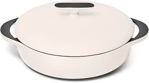 Amazon.com: Caraway Enameled Cast Iron Braiser - 3.5 qt Braiser Pan - 3 ...