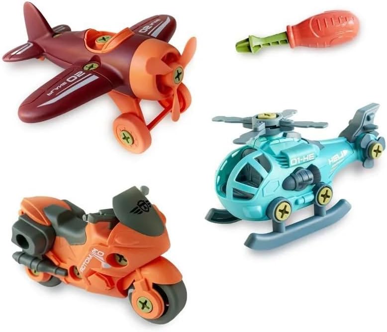 Bestie toys 3 in 1 DIY Assembly Series Vehicles Toy with Airplane ...