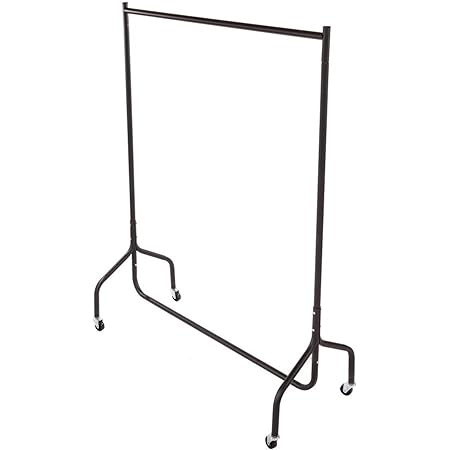 Oypla 4ft Garment Clothes Rail Super Heavy Duty All Metal Black ...