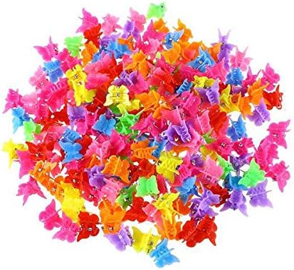 Amazon.com : 100 Packs Assorted Color Butterfly Hair Clips, Bantoye ...
