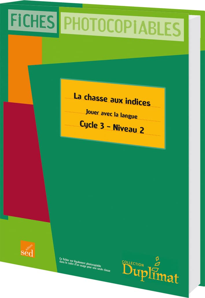 Amazon.com: CHASSE AUX INDICES CYCLE 3-NIVEAU 2-45 FICHES ...