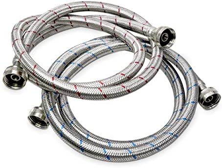 Amazon.com: EvertechPRO 343460 5' Washing Machine Rubber Hose Set 2 ...