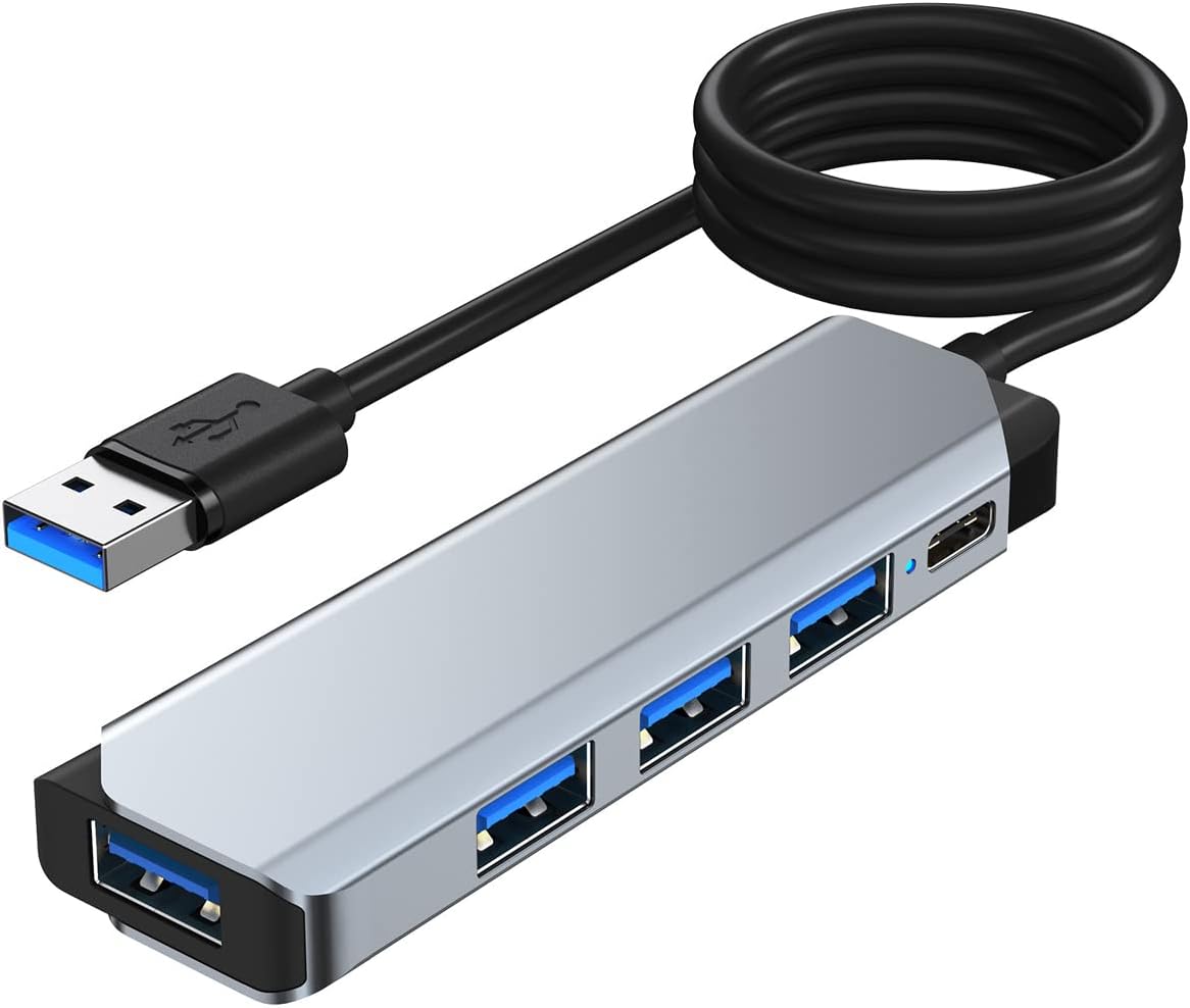 USB Hub 5 Ports; Special with 1 USB 3.0 + 3 USB 2.0 + Type-C; Ultra ...
