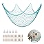 Amazon.com: Fish Net Decorations, 79x59 Inch Wall Hanging Photo Display ...