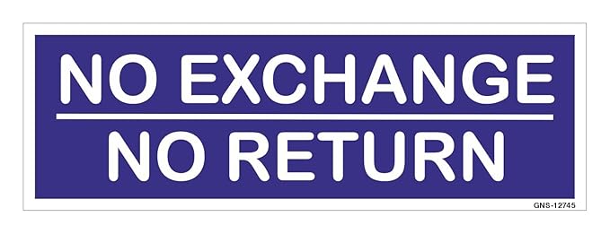 Aditya Sign® No Return No Exchange Sign Board for Office, Hospital ...