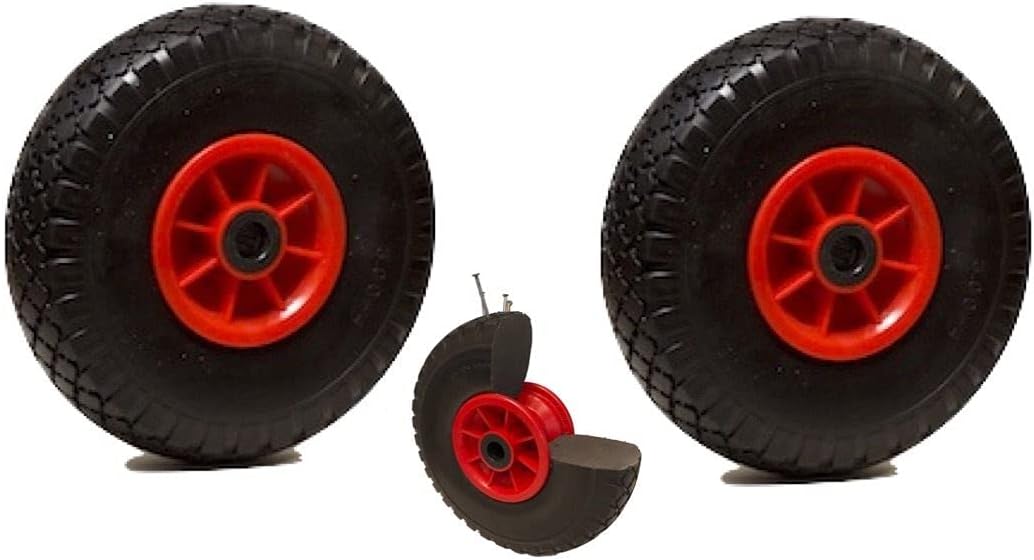 LOT de 2x roue increvable diable 260 x 85 (3.00-4) alésage 20 mm ...