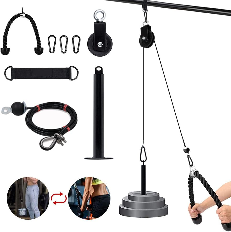 ASINS Fitness LAT y Sistema de Polea de Elevación, Sistema de Polea de ...