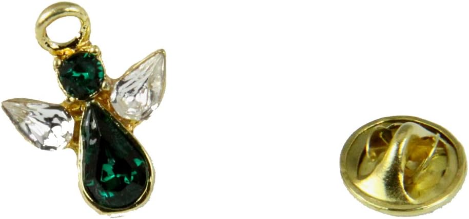 Amazon.com: 6030613 May Crystal Birth Month Angel Pin Guardian Lapel ...