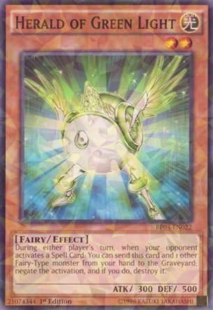 Amazon.com: YU-GI-OH! - Herald of Green Light (BP03-EN022) - Battle ...