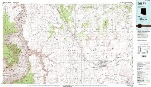 Tuba City Arizona 1:100,000-scale USGS Topographic Map: 30 X 60 Minute ...